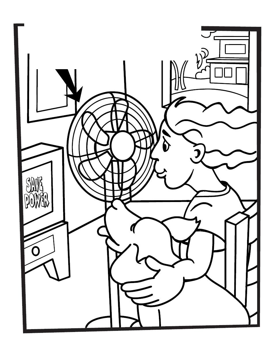 Kolorowanka Wiatrak Ventilator Colorear Ventilador Pngegg Wentylator ...